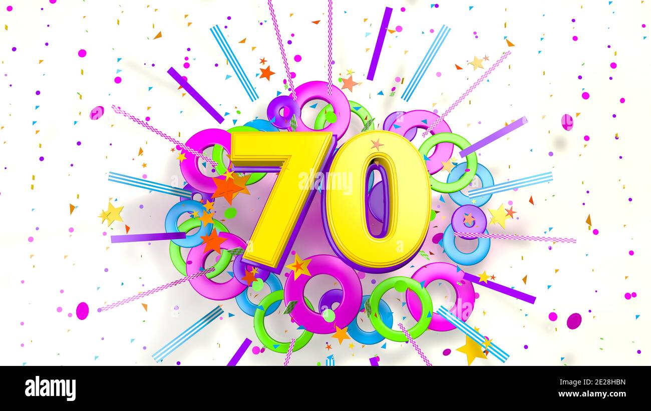 Happy birthday number 70 greeting hi-res stock photography and images ...