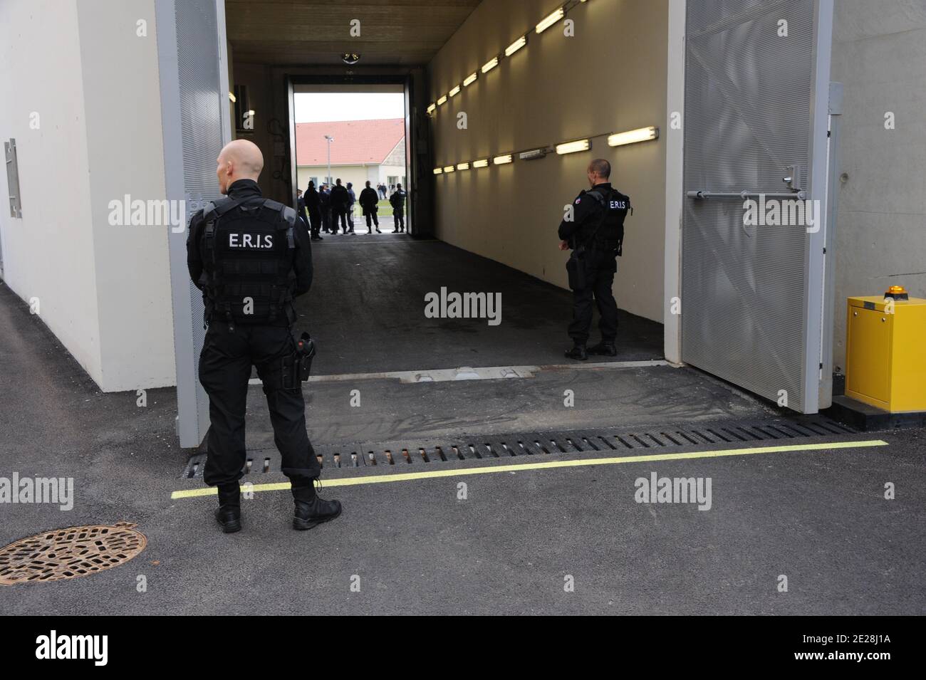 Policemen of ERIS are pictured during the visit of French President at ...