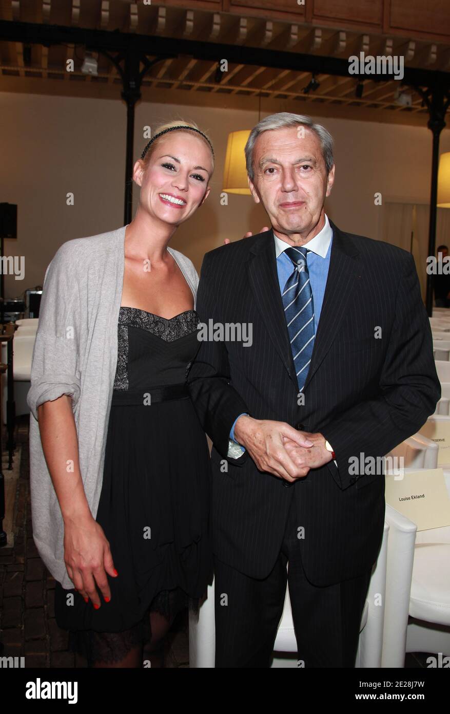 Elodie Gossuin and Daniel Bilalian attending the France 4 channel Press ...