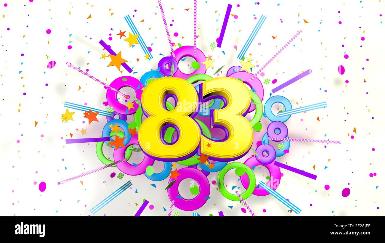 3d number 83 hi-res stock photography and images - Alamy