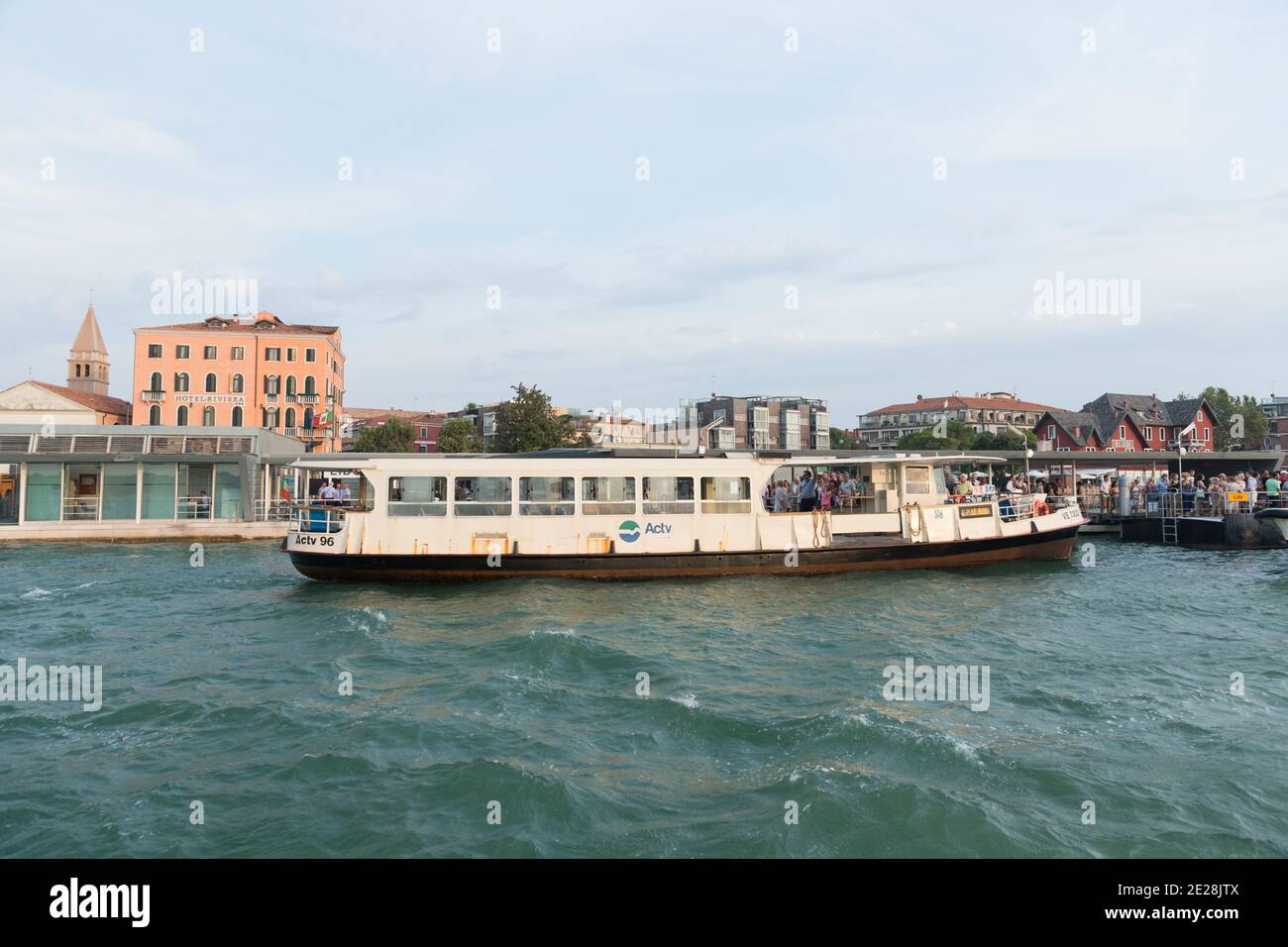 Venice Italy Vaporetto ferry in front of the Lido Stock Photo - Alamy