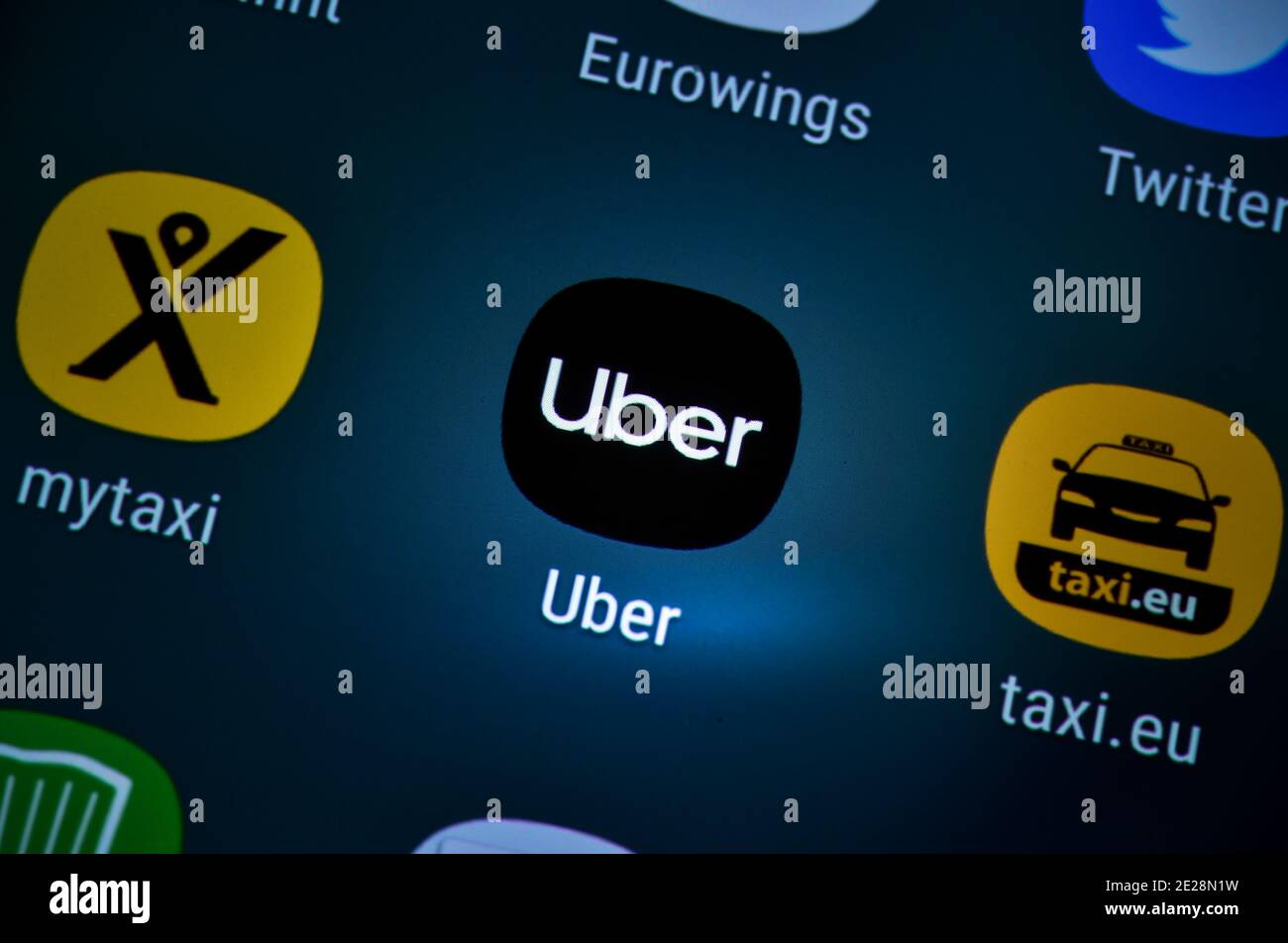 Smartphone, Display, App, Uber Stock Photo - Alamy