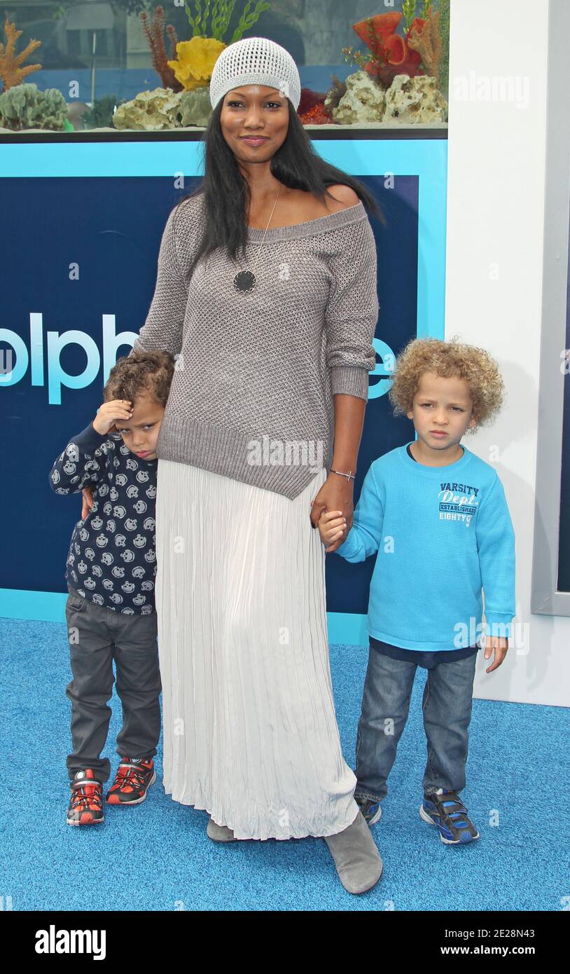 Garcelle Beauvais and kids arriving for the world premiere of 'Dolphin ...