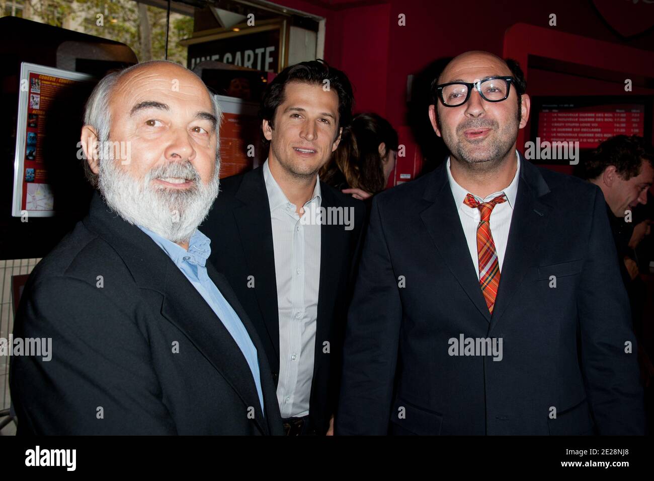 Guillaume Canet, Kad Merad and Gerard Jugnot attending the premiere of ...