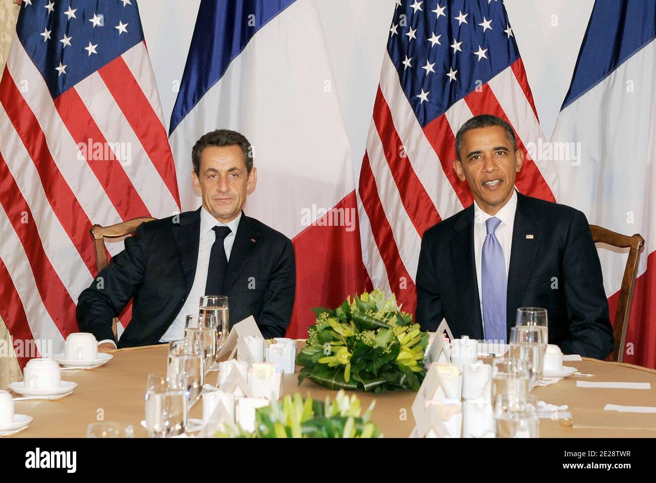 French President Nicolas Sarkozy and US President Barack Obama are ...