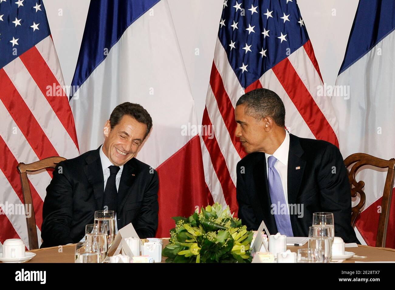 French President Nicolas Sarkozy and US President Barack Obama are ...