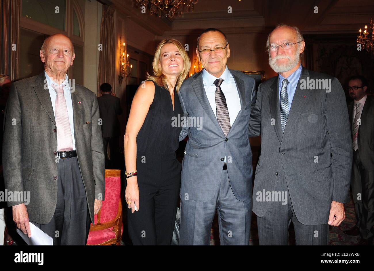 Gilles Jacob, Director Andrei Konchalovsky is pictured with his wife ...