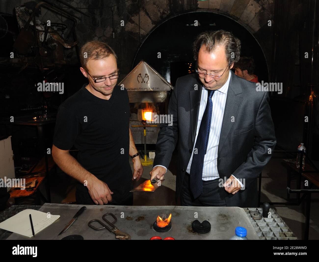 César Giron (PDG Pernod) attends Ballantine's launching party of the ...