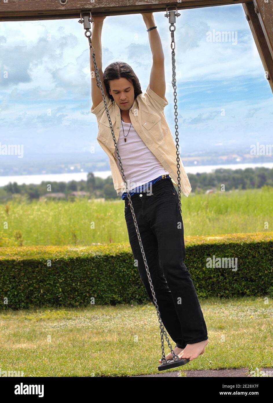 Justin Nozuka poses during Caribana Festival, Nyon, Switzerland, in ...