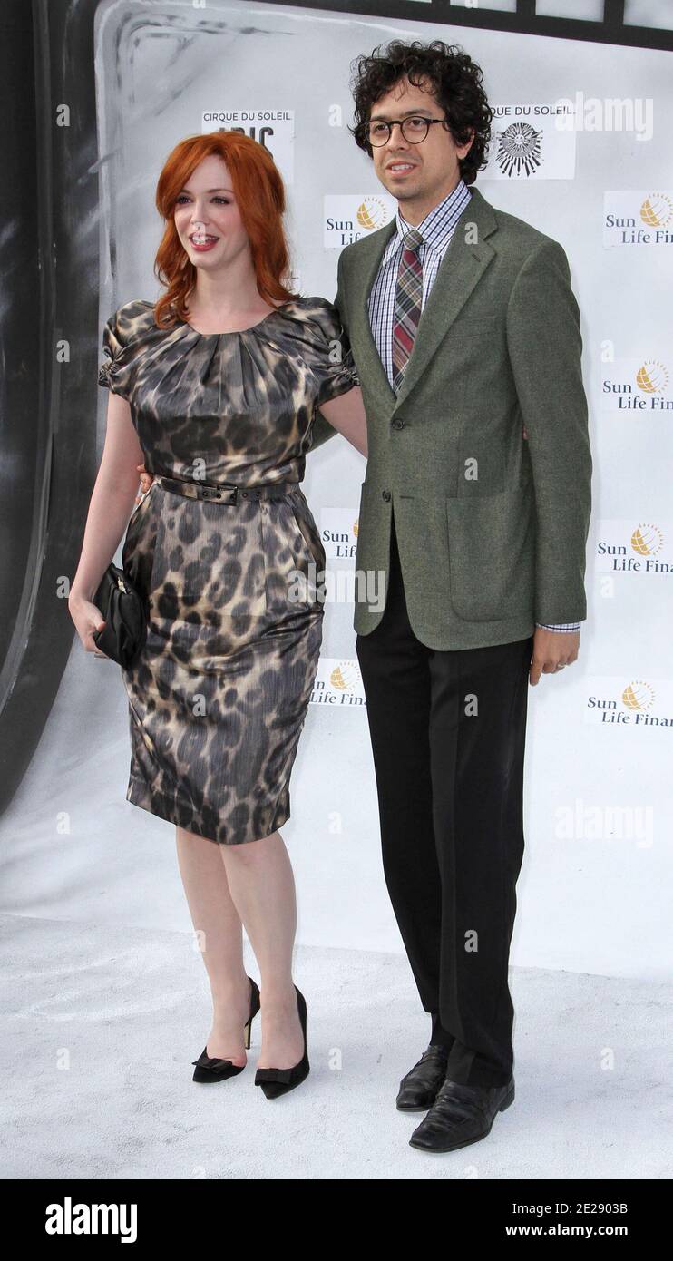 Geoffrey Arend and Christina Hendricks attending the World Premiere of ...