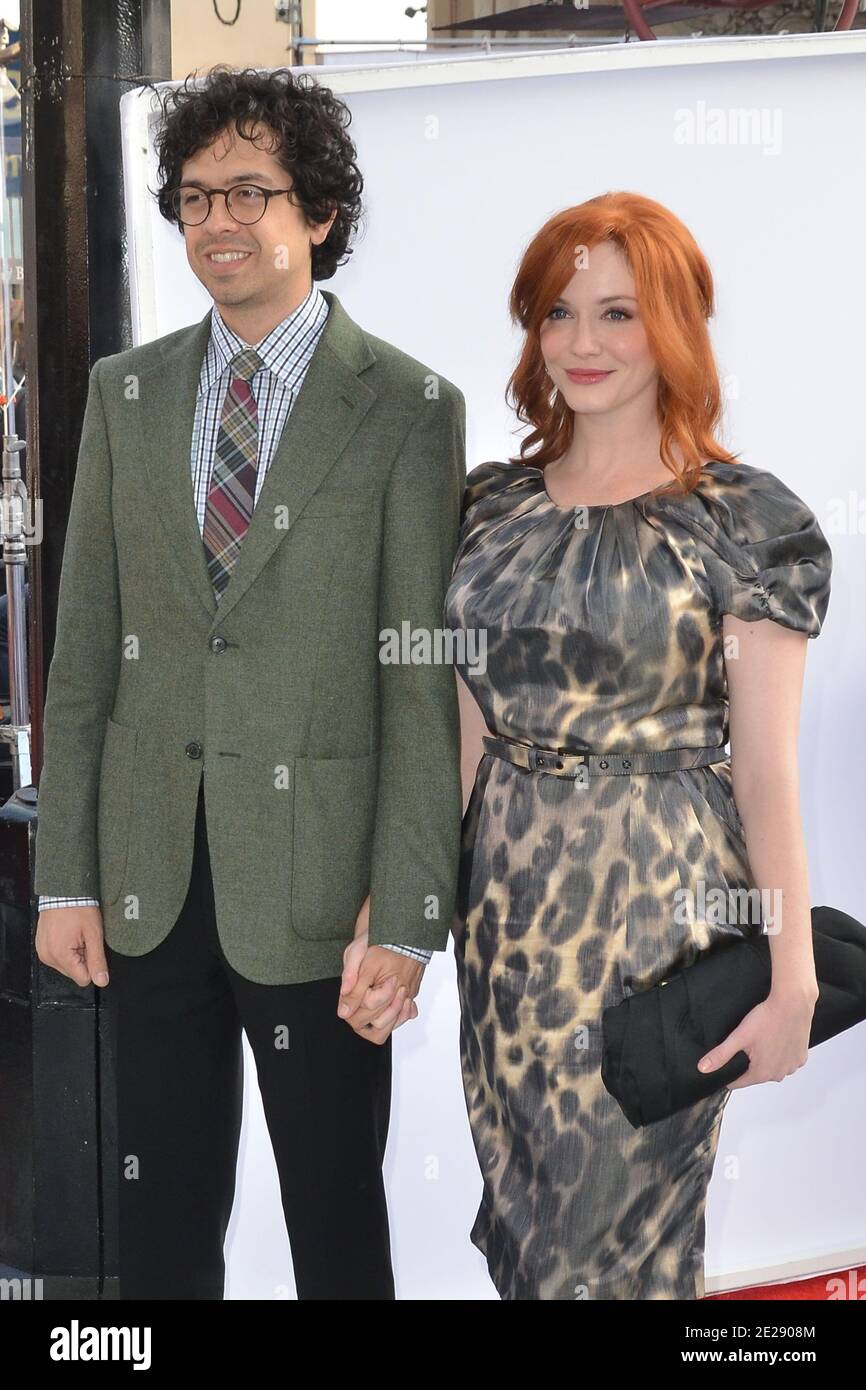 Christina Hendricks and Geoffrey Arend arriving for the World premiere ...