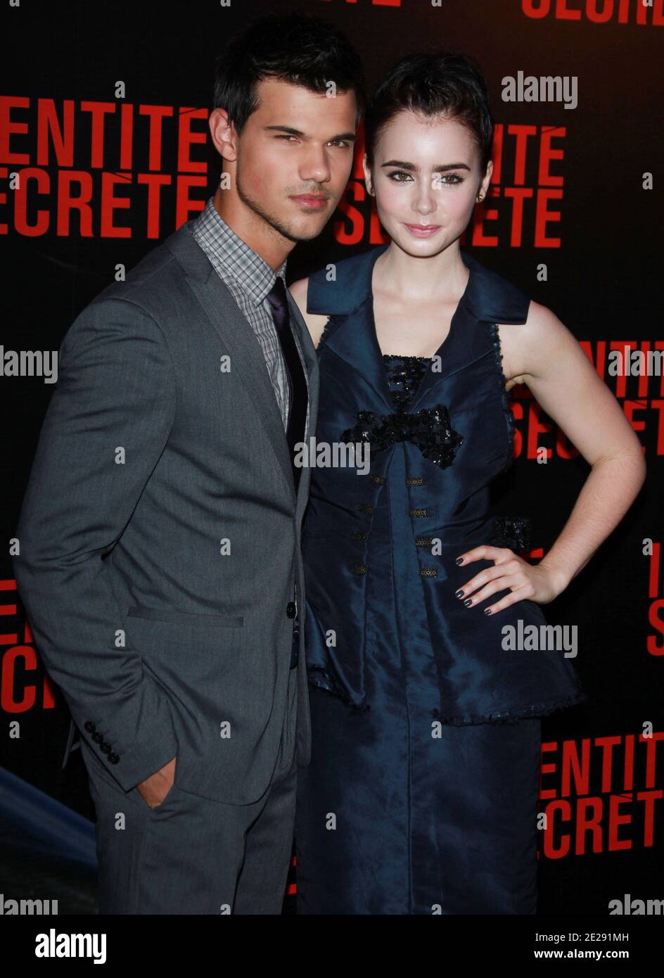 Lily collins the french premiere of hi-res stock photography and images ...