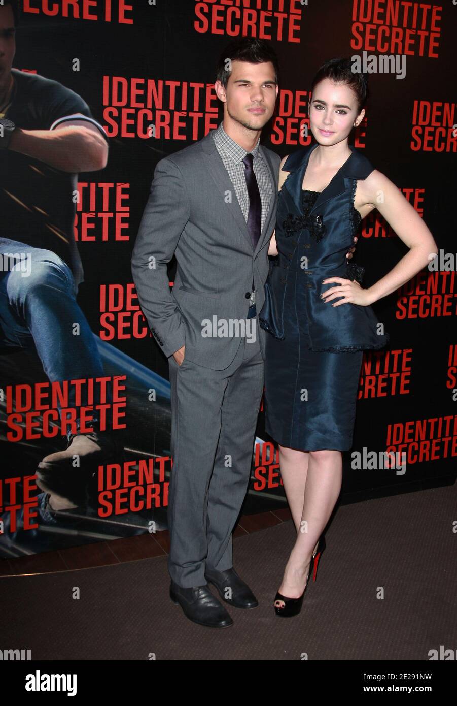 Lily collins the french premiere of hi-res stock photography and images ...