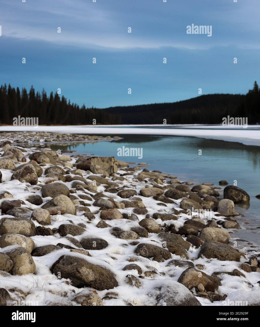 Beautiful beach with snow hi-res stock photography and images - Alamy