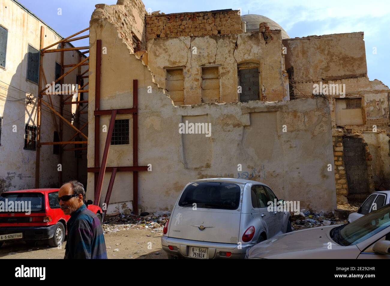 The ancient synagogue, located in the Old City of Tripoli, Libya, is ...