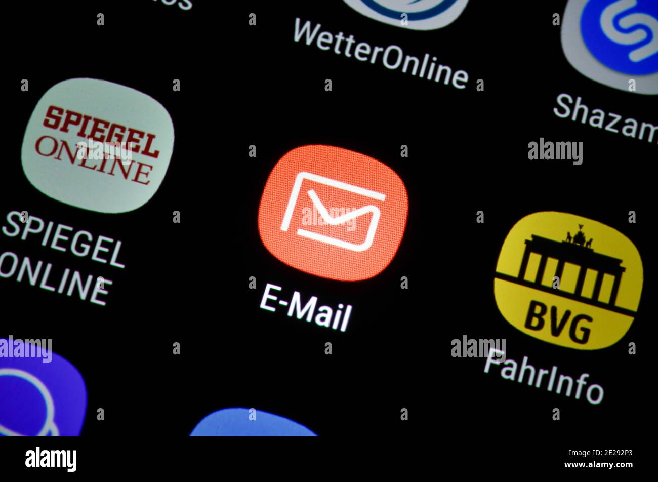 Smartphone, Display, App, E-Mail Stock Photo - Alamy