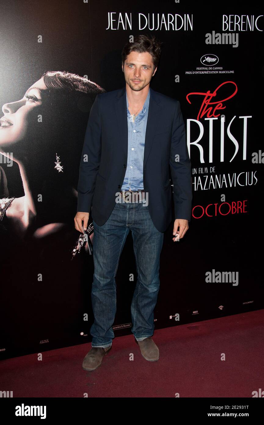 Raphael Personnaz attending the Premiere of the movie 'The Artist' held ...