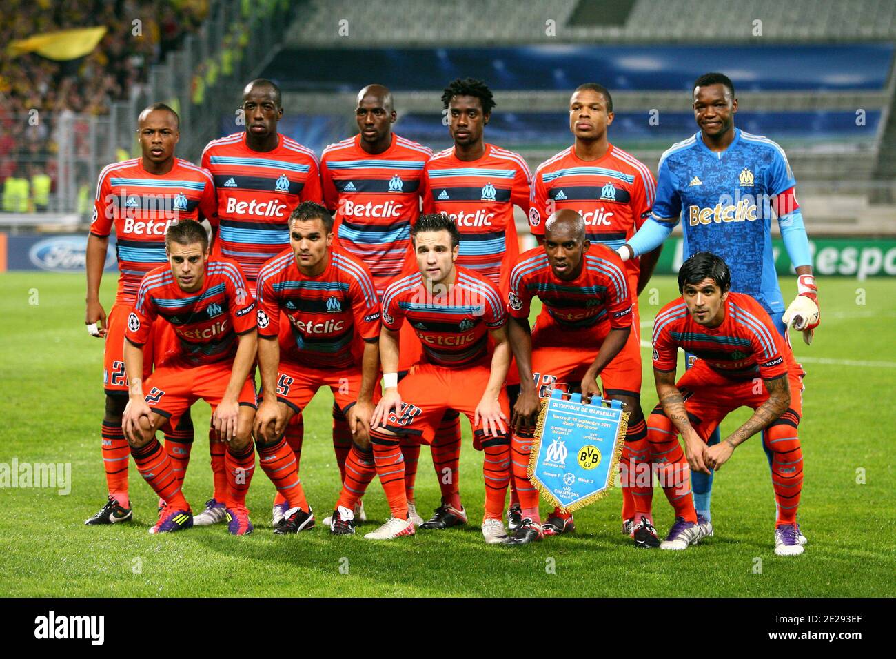 Olympique de Marseille's Team illustration during the UEFA Champions ...
