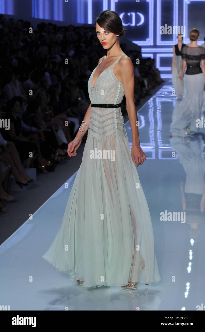 A model displays a creation by designer Bill Gaytten for Christian Dior ...