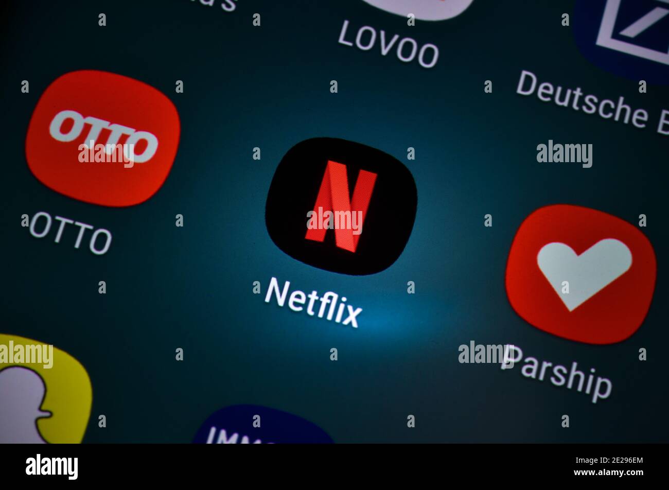 Smartphone, Display, App, Netflix Stock Photo - Alamy