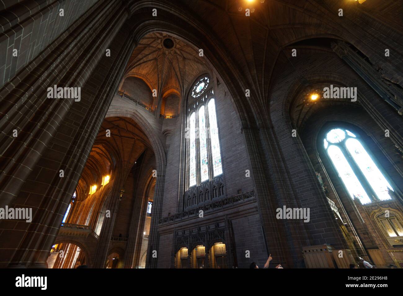 Liverpool, UK--May 25, 2017: Interior of Liverpool Cathedral Stock ...