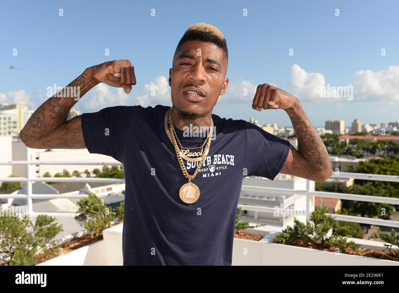 Miami Beach, FL, USA. 05th Oct, 2021. YFN Lucci poses for a portrait ...