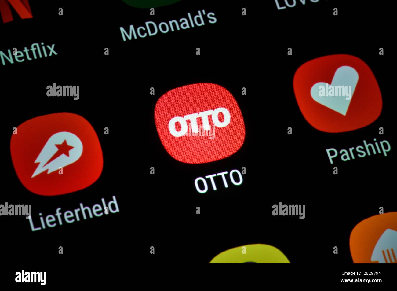 Smartphone, Display, App, Otto Stock Photo - Alamy