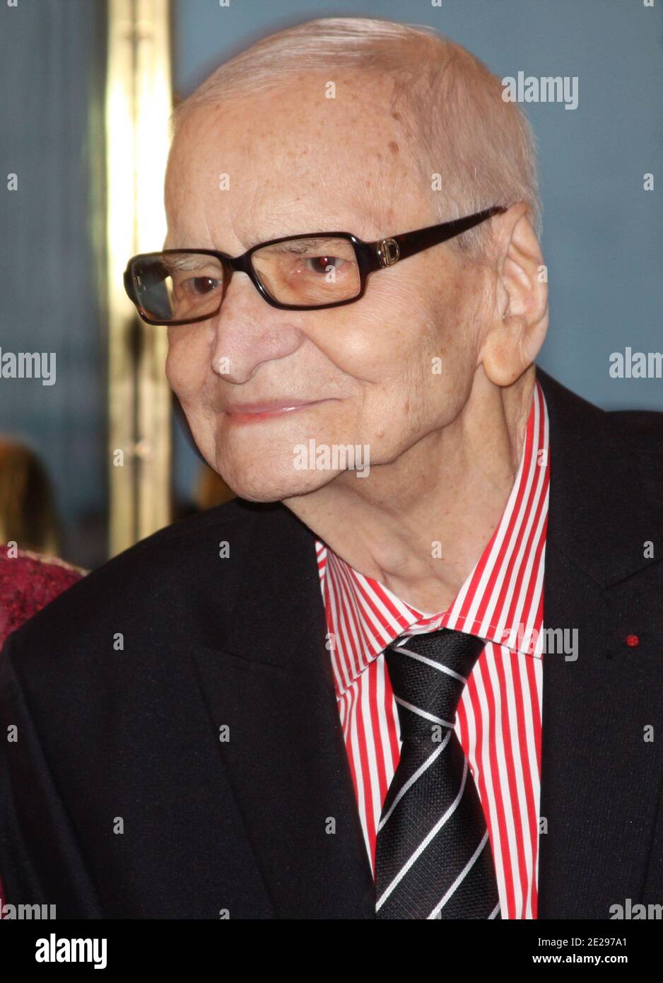 Portrait of the late Romanian actor and director Radu Beligan Stock ...