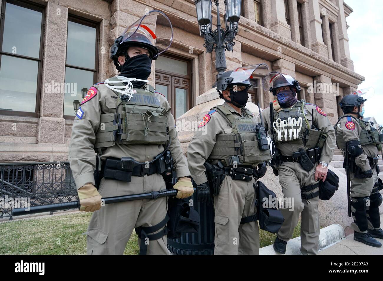 Austin, TX USA January 12, 2021: Members of the Texas Department of ...