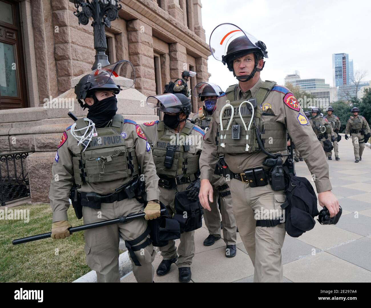 Austin, TX USA January 12, 2021: Members of the Texas Department of ...