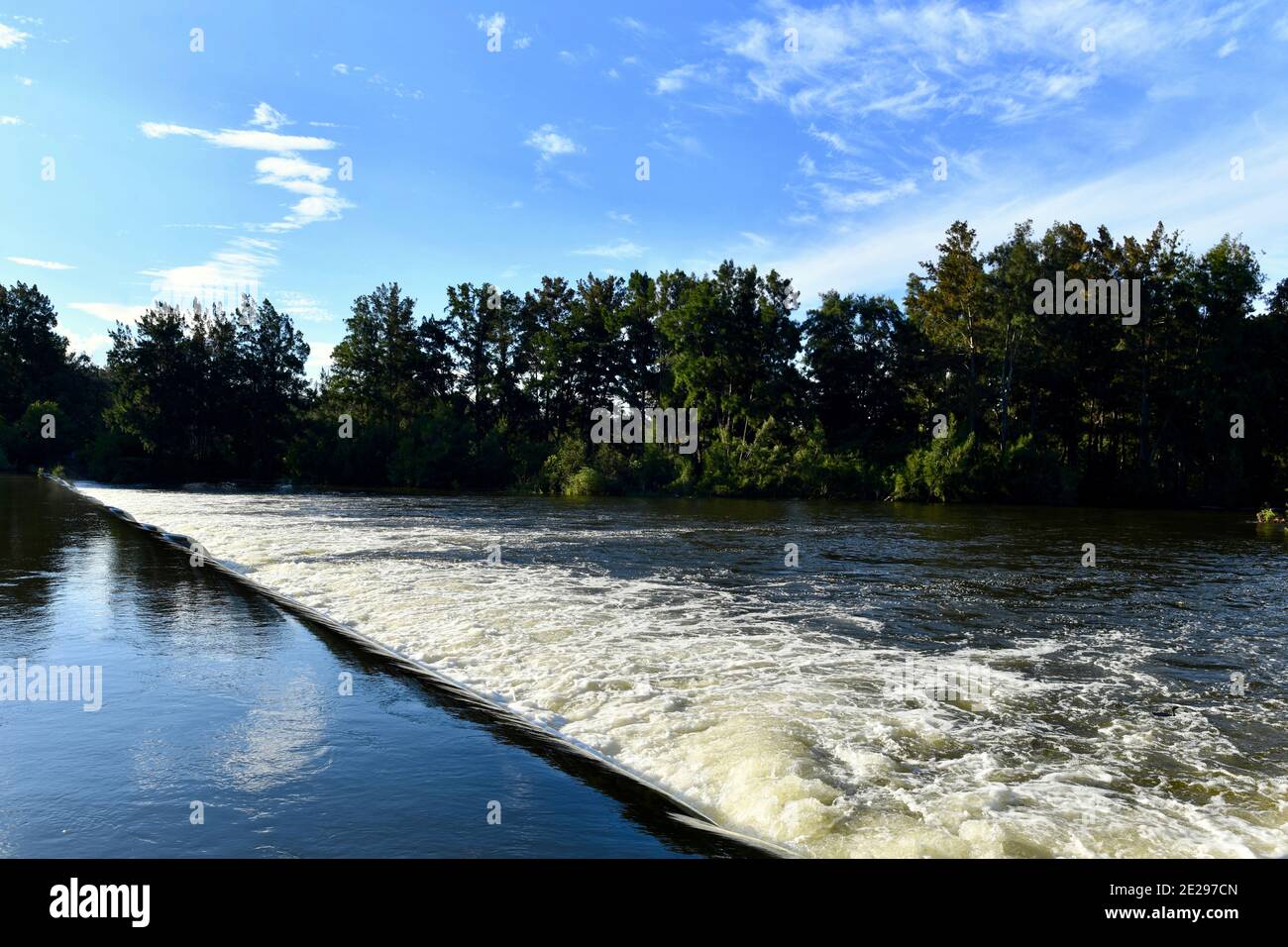 Water flowing over the weir at Penrith in Sydney's west Stock Photo - Alamy