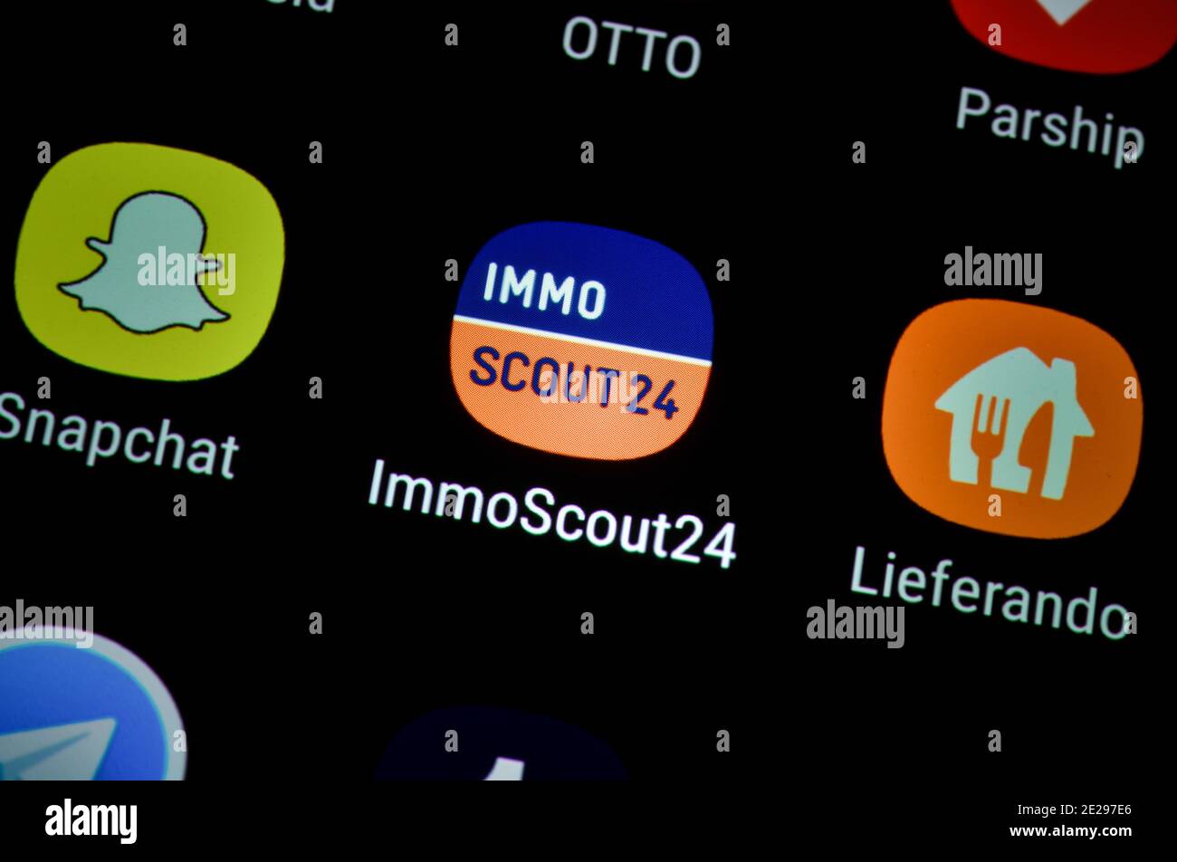 Smartphone, Display, App, Immoscout 24 Stock Photo - Alamy