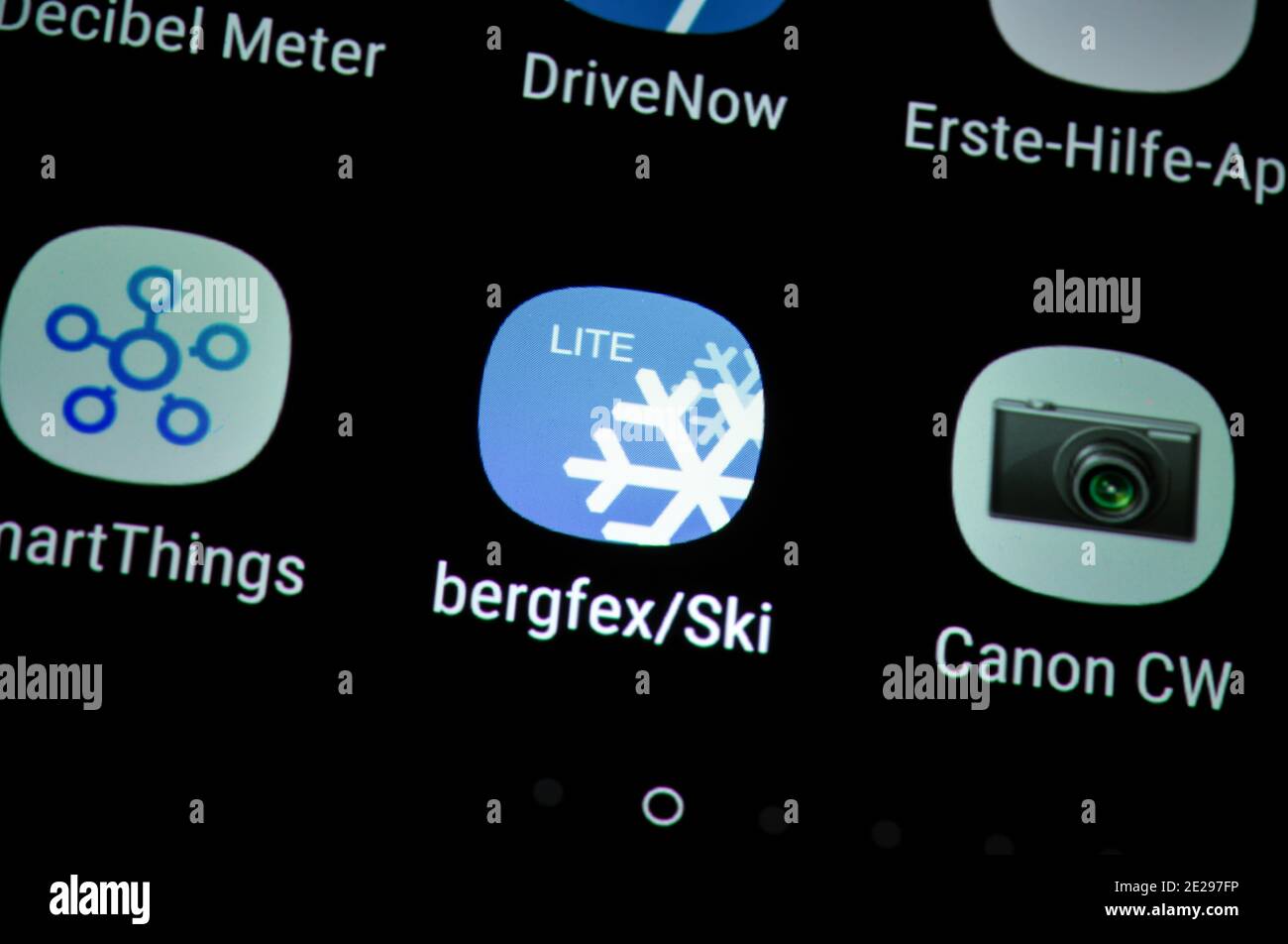 Smartphone, Display, App, Bergfex Stock Photo - Alamy