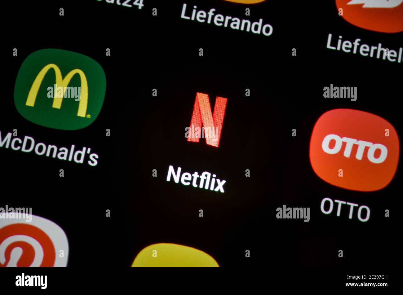 Smartphone, Display, App, Netflix Stock Photo - Alamy