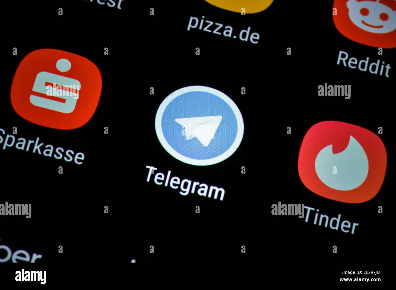 Smartphone, Display, App, Telegram Stock Photo - Alamy