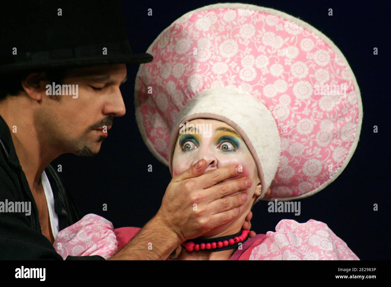 Romanian actors Stefan Banica Jr. and Delia Seceleanu performing in ...