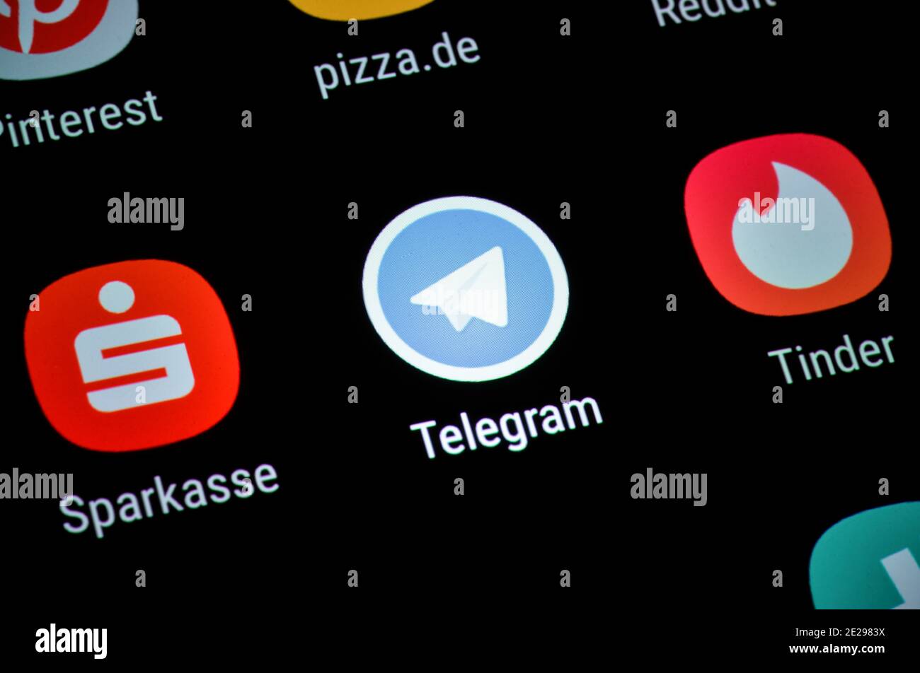 Smartphone, Display, App, Telegram Stock Photo - Alamy