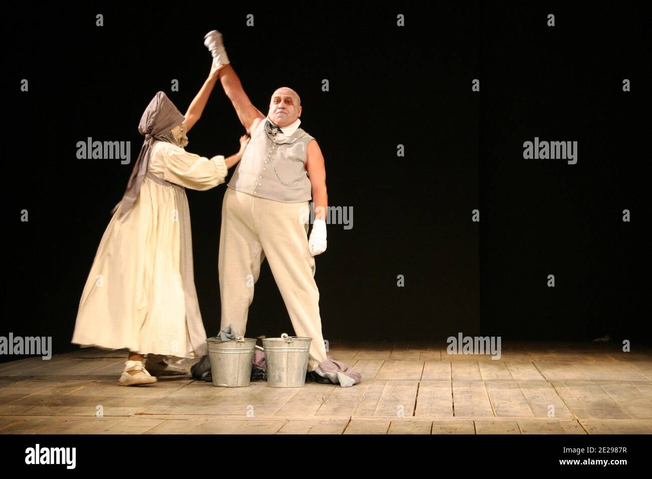 Romanian actor George Mihaita performing in "The Inspector General" by ...
