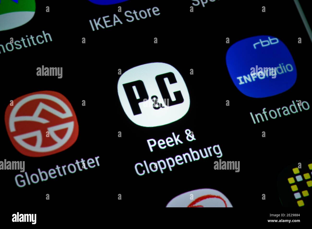 Smartphone, Display, App, P&C Stock Photo - Alamy