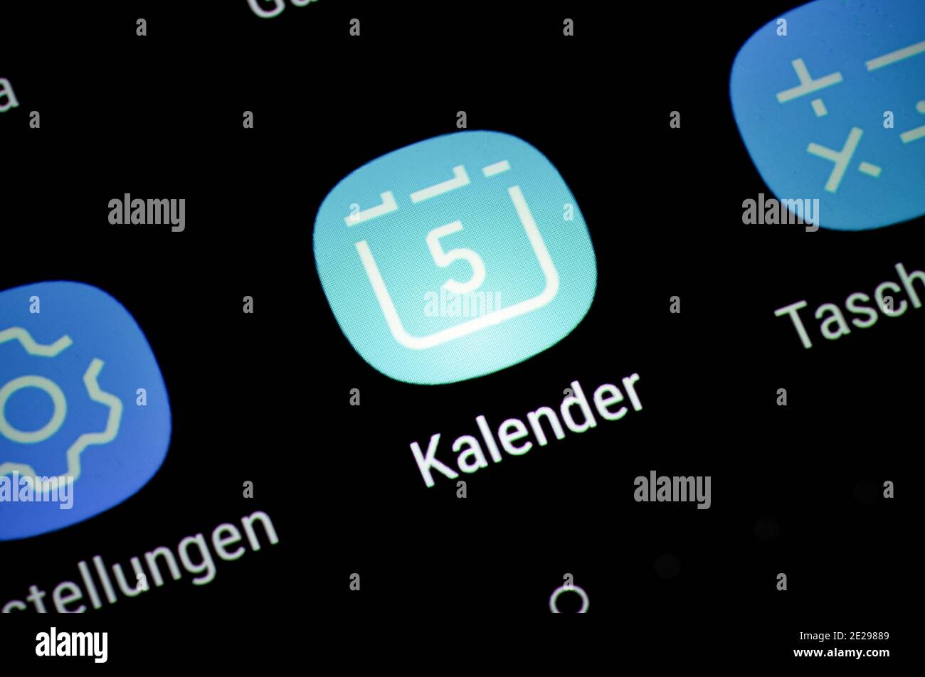 Smartphone, Display, App, Kalender Stock Photo - Alamy