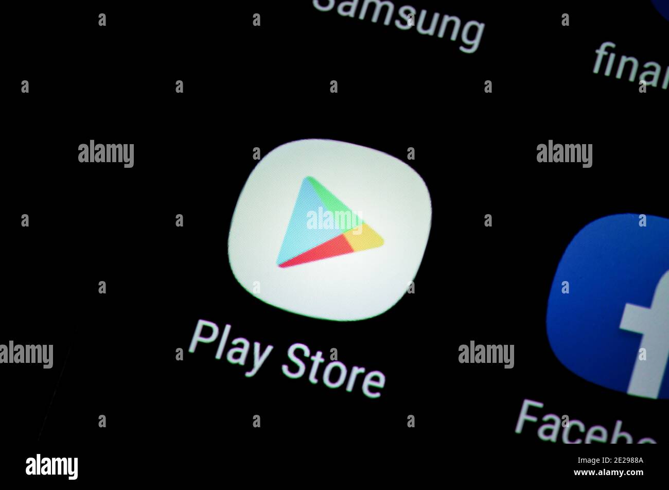 Smartphone, Display, App, Google Play Store Stock Photo - Alamy