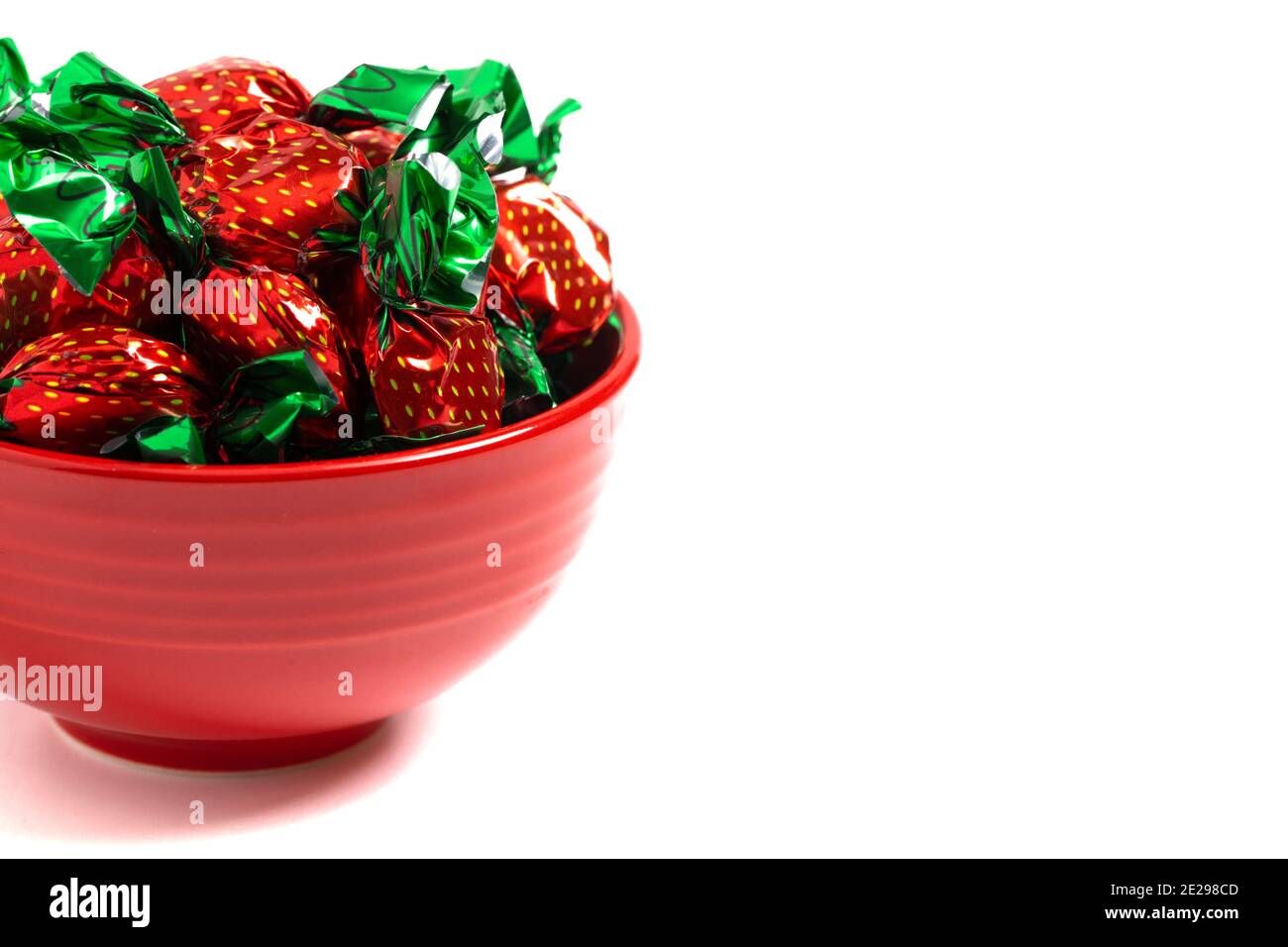 Wrapped Strawberry Candy in Decorative Foil Wrapper Stock Photo - Alamy