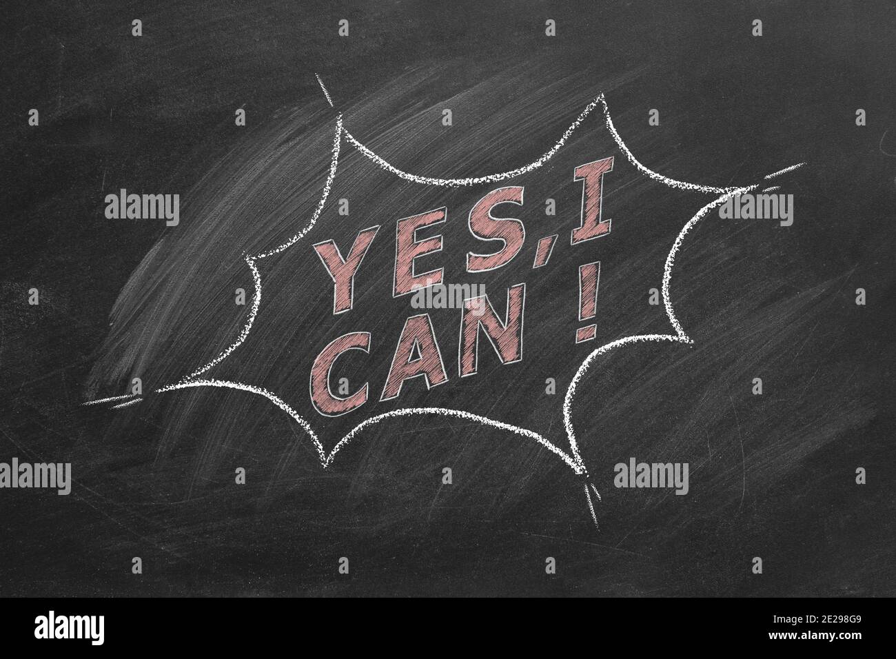 Yes, I Can. Inspirational motivational quote Stock Photo - Alamy