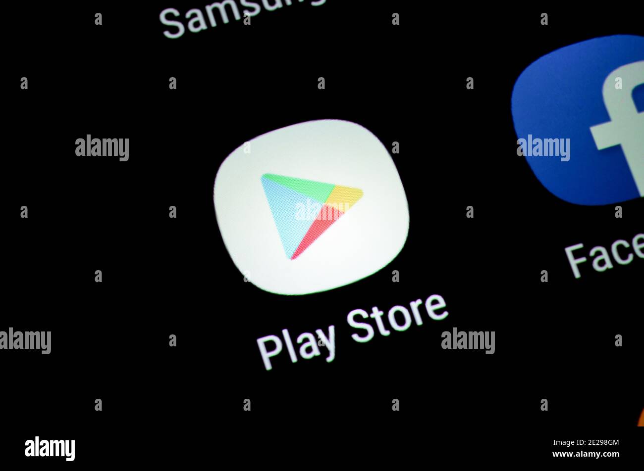 Smartphone, Display, App, Google Play Store Stock Photo - Alamy