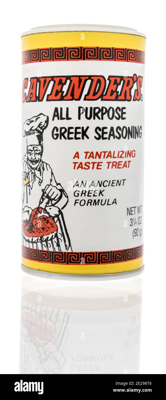 Winneconne, WI -9 January 2021: A package of package of Cavenders all ...