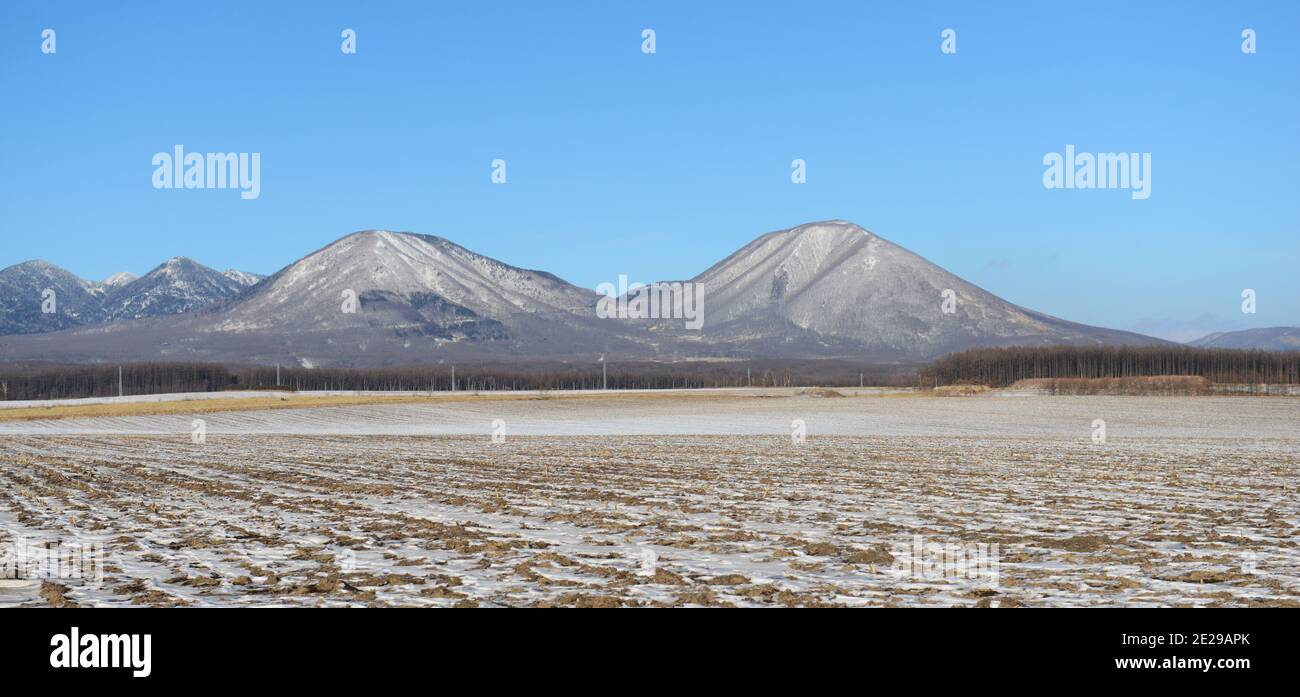 Scenic snowy landscapes in Hokkaido, Japan Stock Photo - Alamy