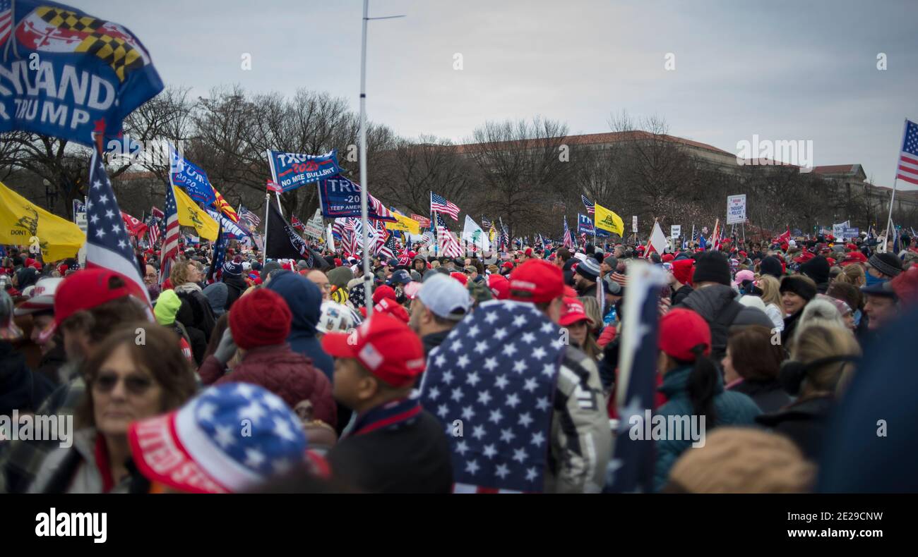 Save America Rally, moments before Capitol Protest begins. Washington ...