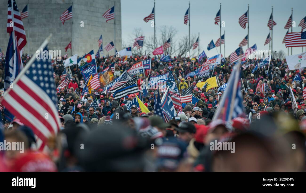 Save America Rally, moments before Capitol Protest begins. Washington ...