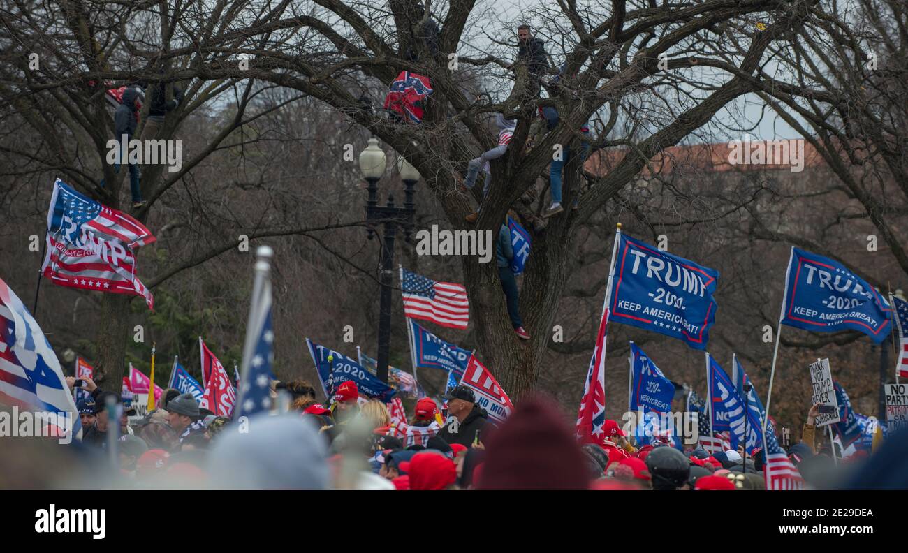Save America Rally, moments before Capitol Protest begins. Washington ...