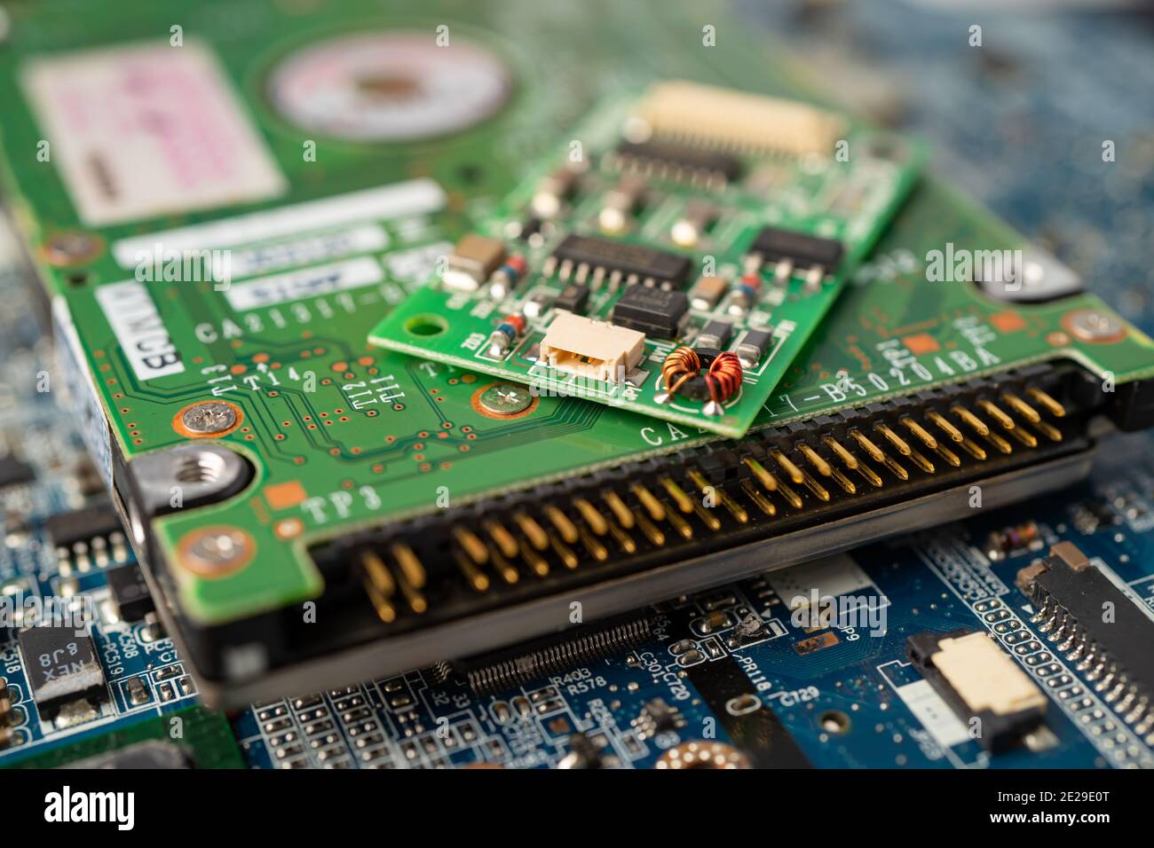 E-waste electronic, computer circuit cpu chip mainboard core processor ...